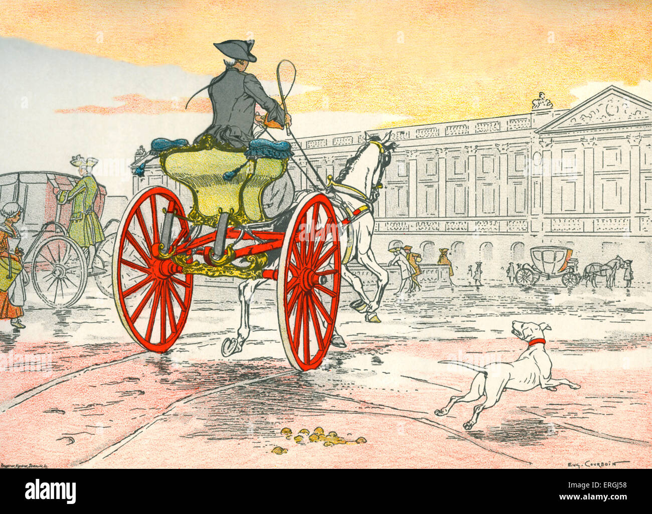 One-horse shay during the reign of Louis XV (1715 - 1774). Also known ...