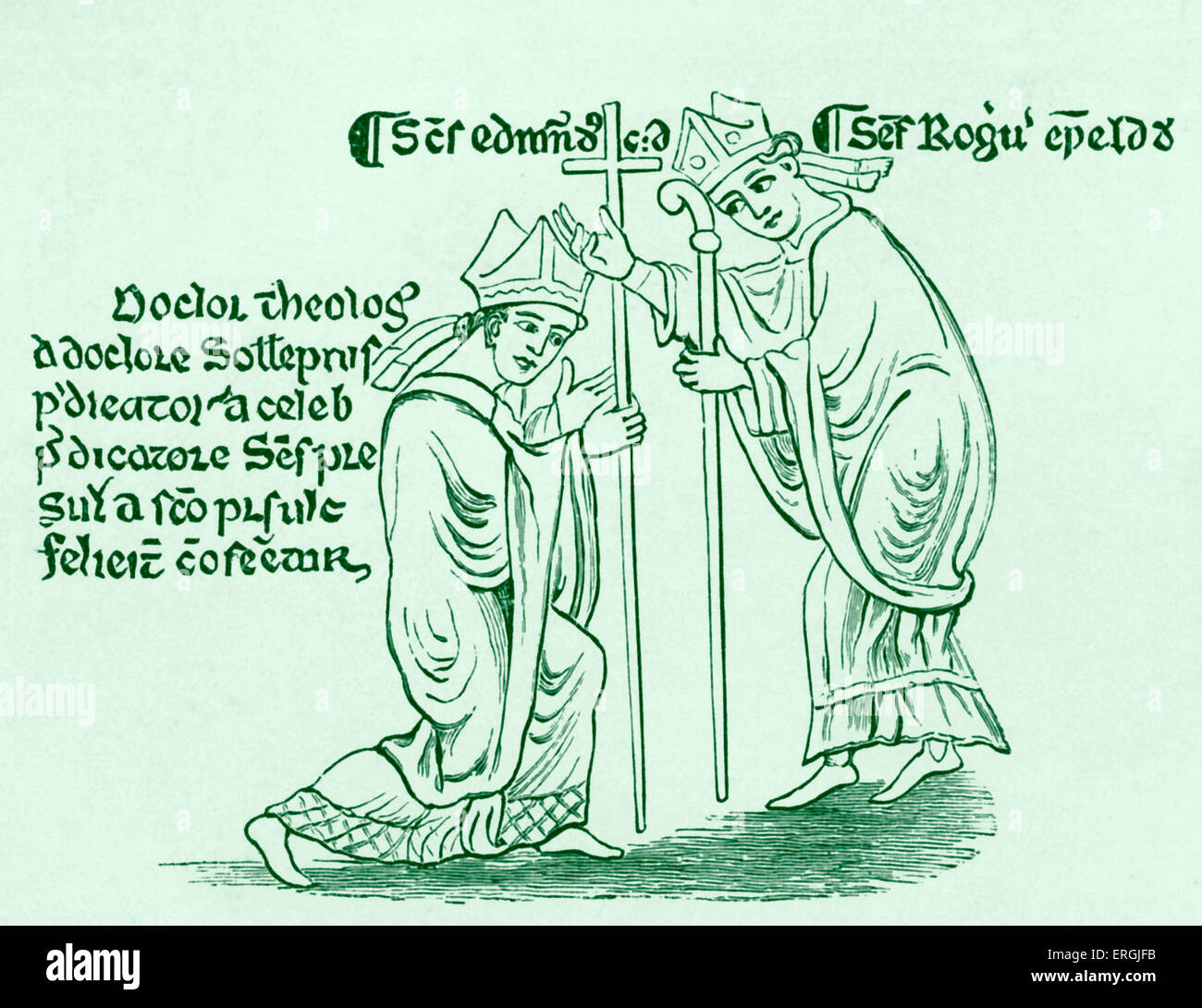 Consecration of Archbishop Edmund - from drawing by Matthew Paris. MP ...