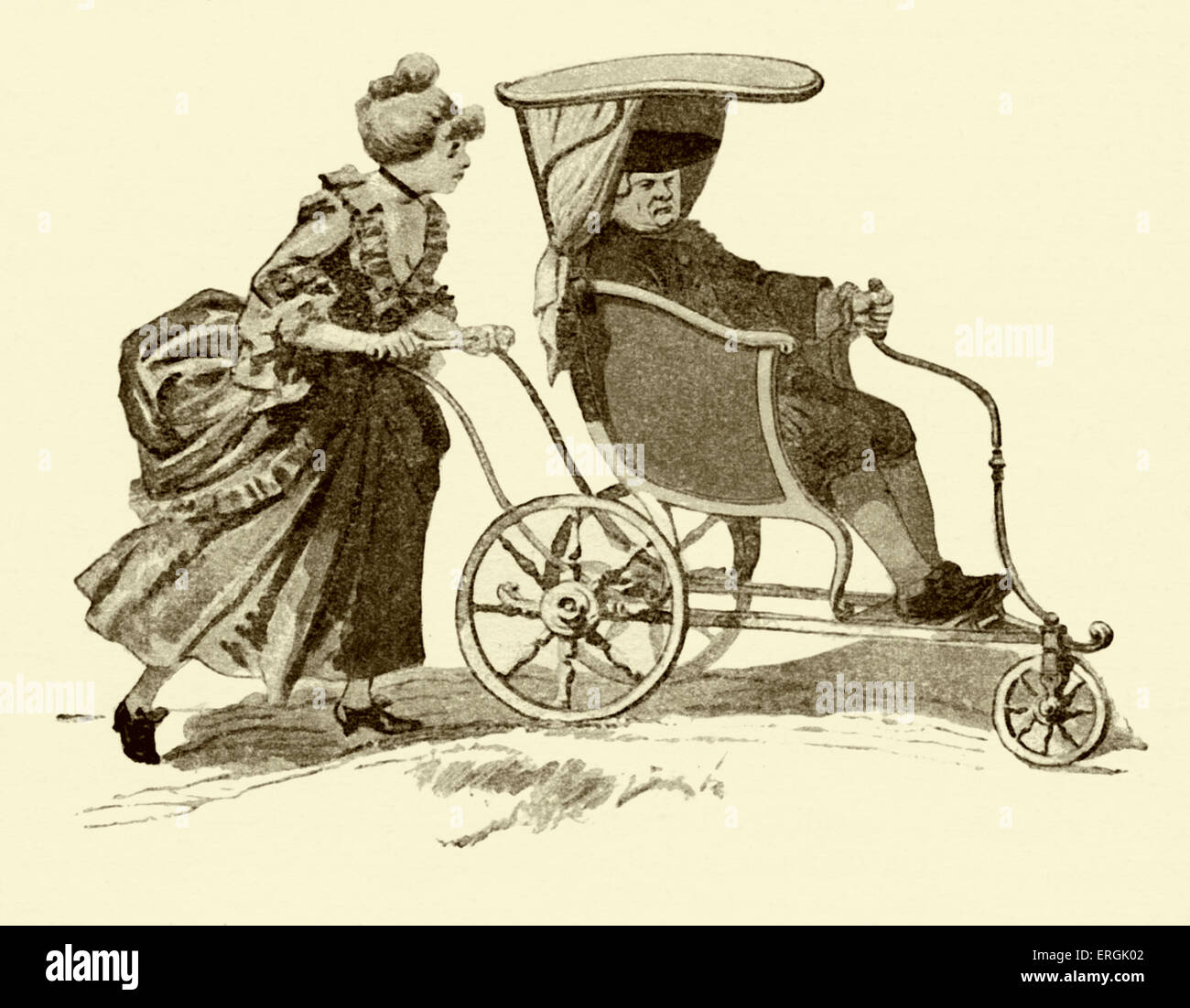 Wheelchair in the 18th century (French Stock Photo - Alamy