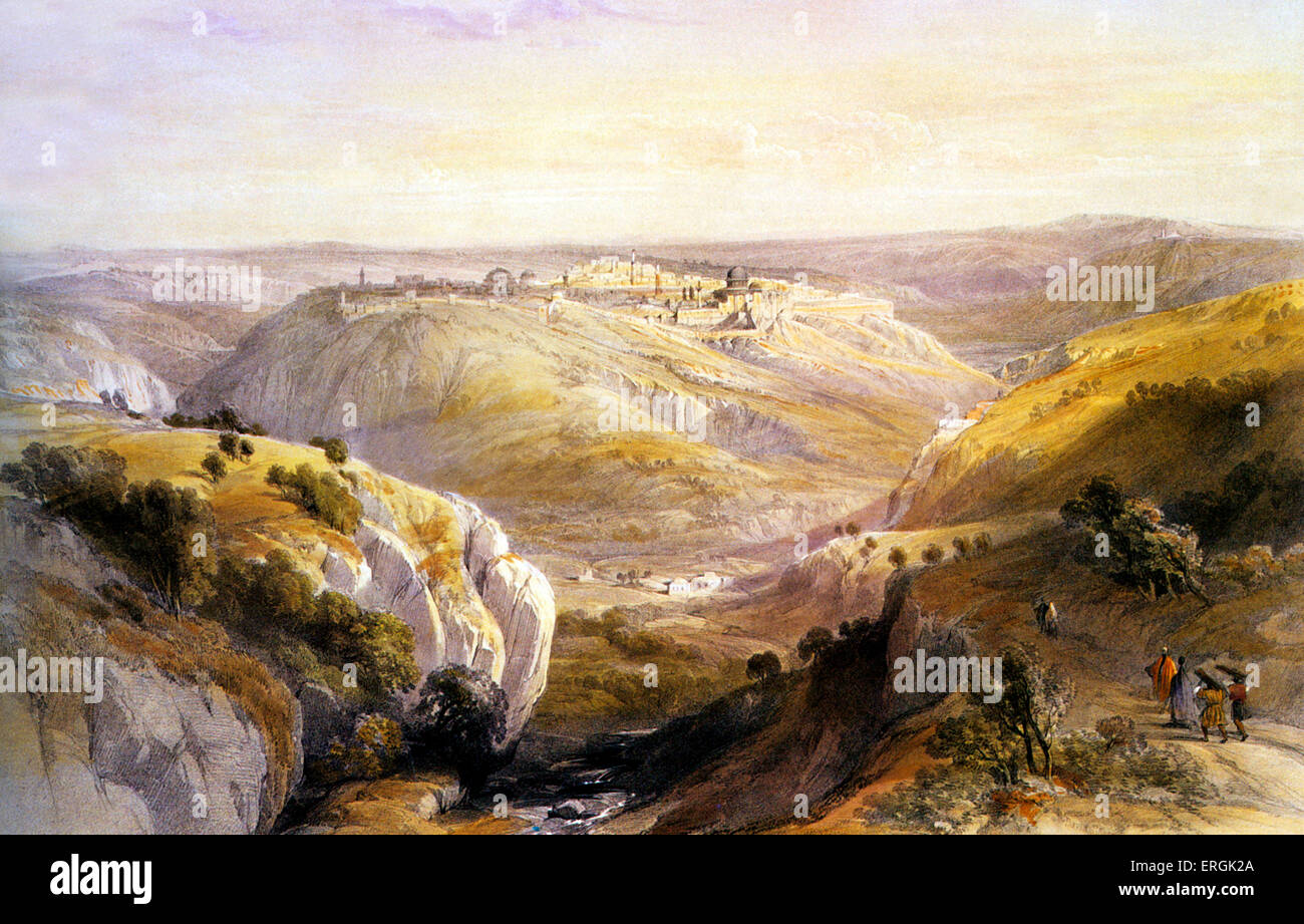 Jerusalem.View from the South from 'The Holy Land ' by David Roberts ...