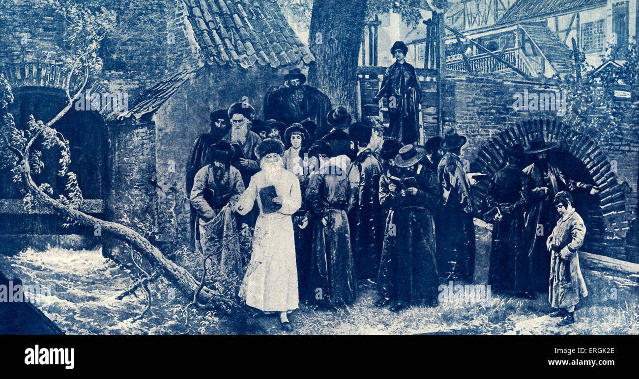 New Year -Rosh Hashana. Tashlikh ceremony in Galicia amongst chassidic ...