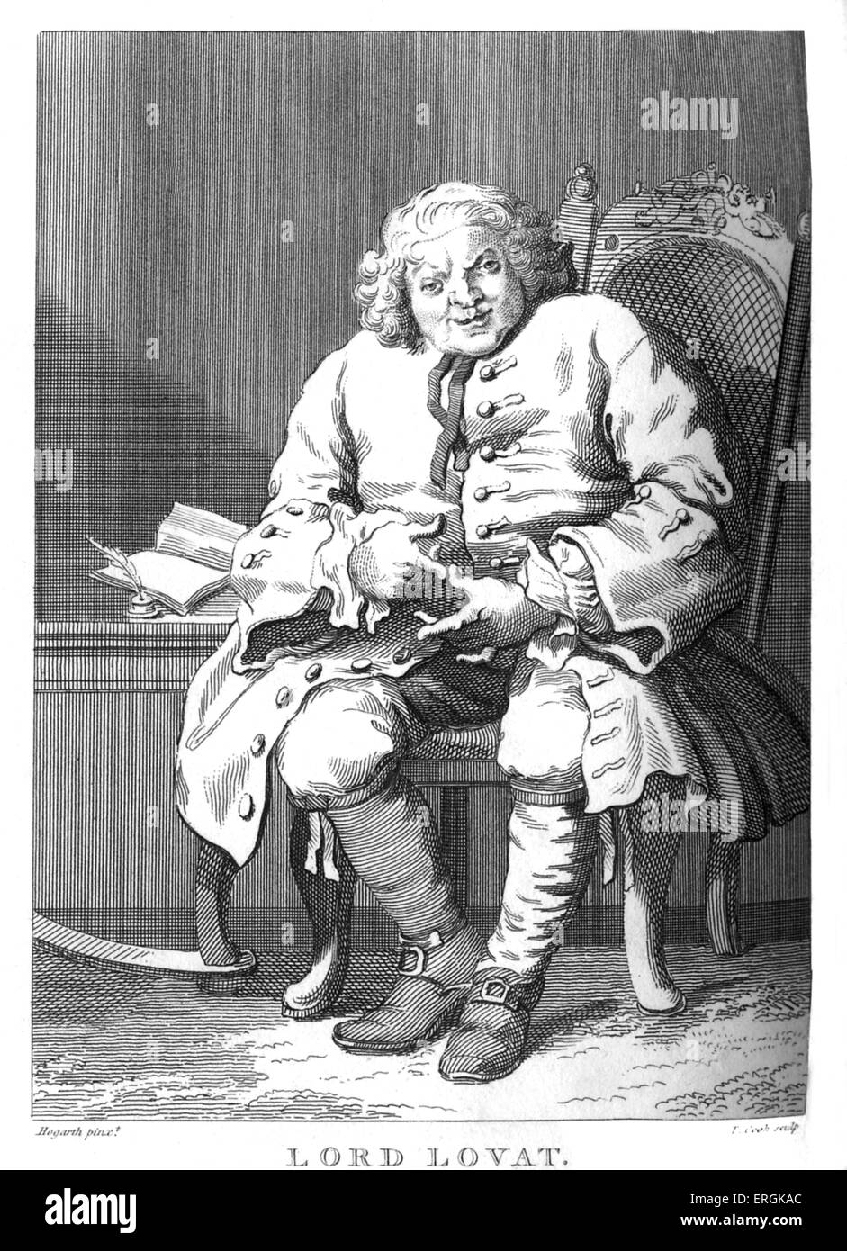 Lord Lovat by William Hogarth, 1745. Simon Lord Lovat (1667-1747) participated in the Jacobite ...