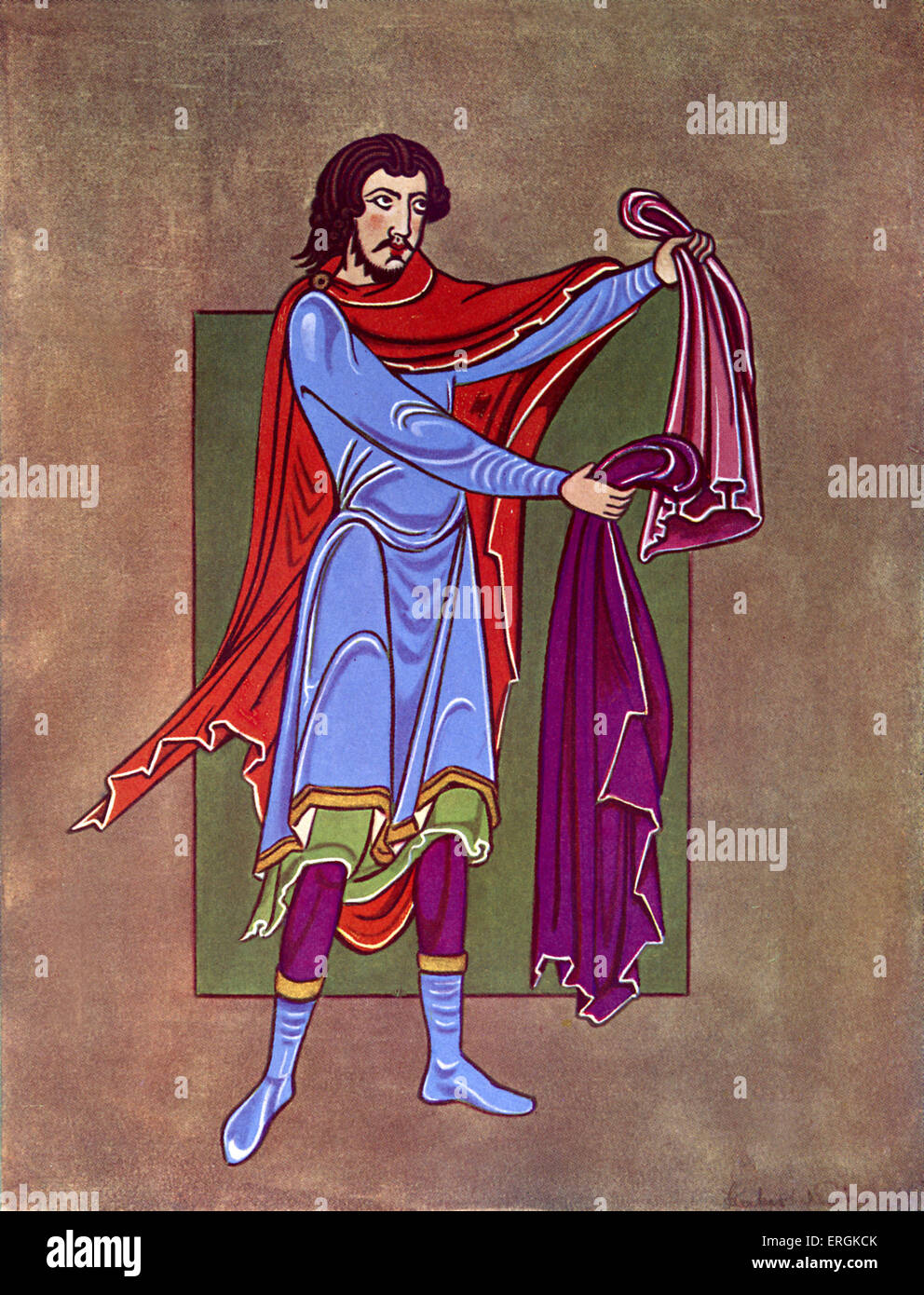Depiction of Elkanah taken from the Eadmundsbury Bible. In the Book of ...