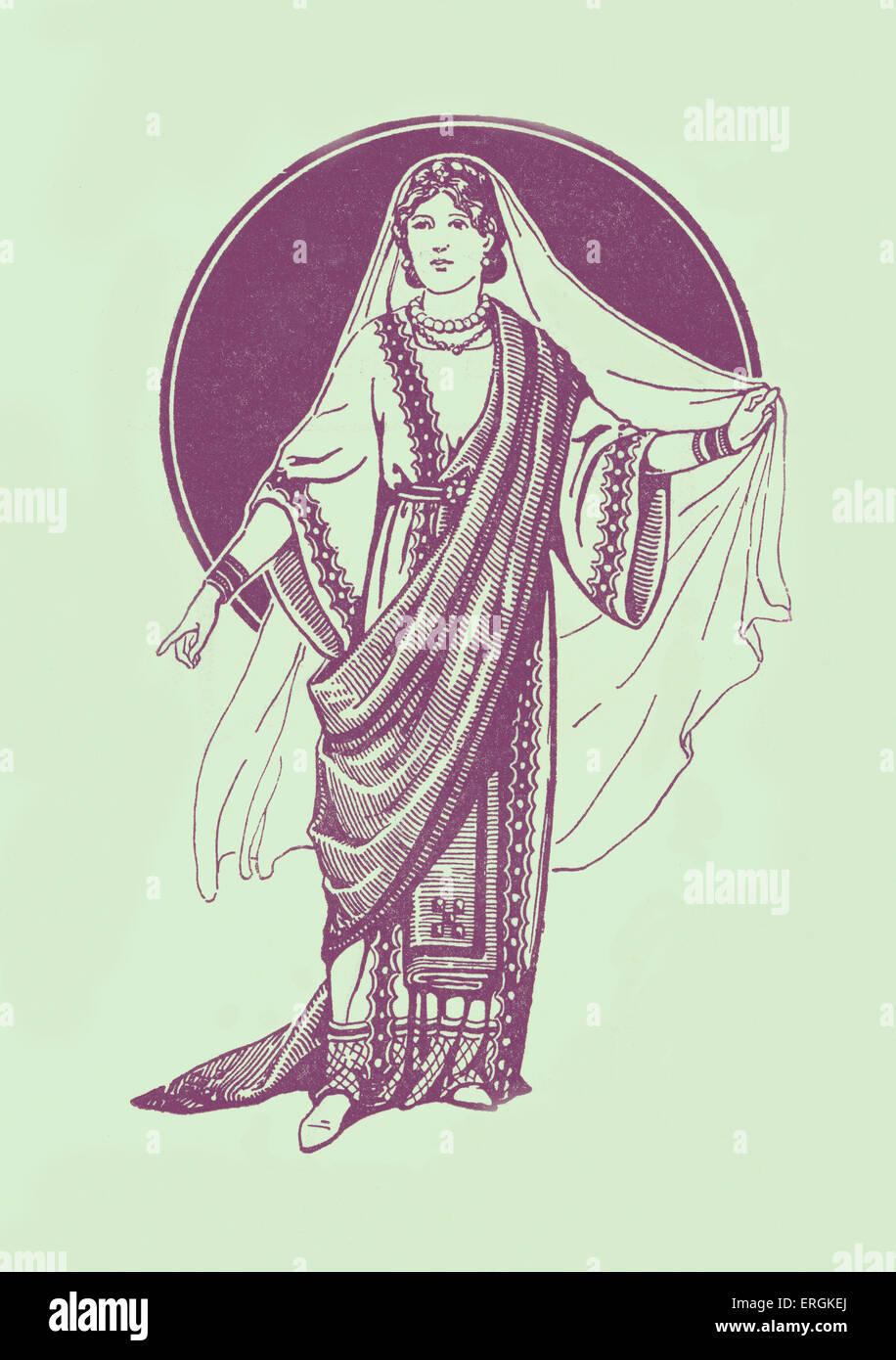 Historical Roman fashion - palla. Example of noble female fashion in ...