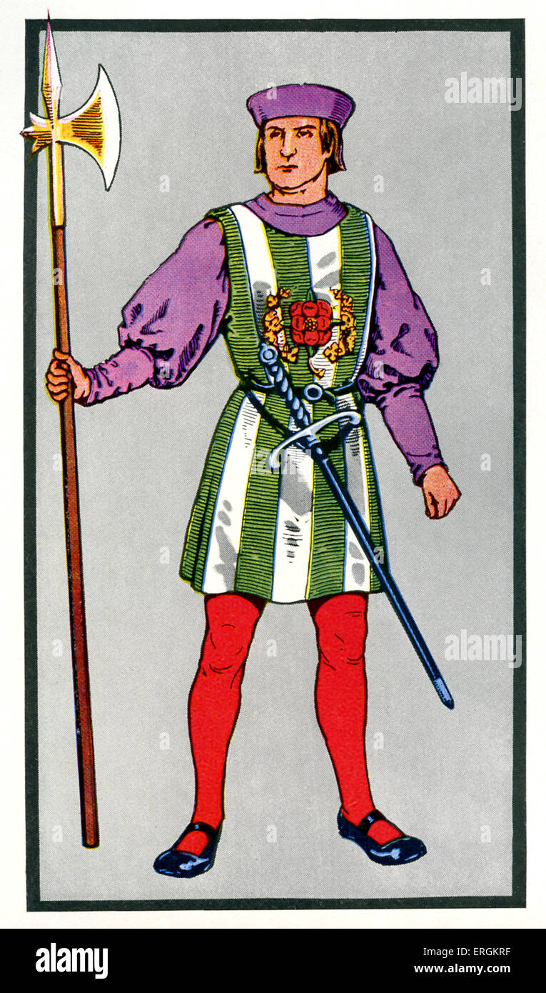 Costume of a yeoman of the guard (beefeater )-bodyguard to the British ...