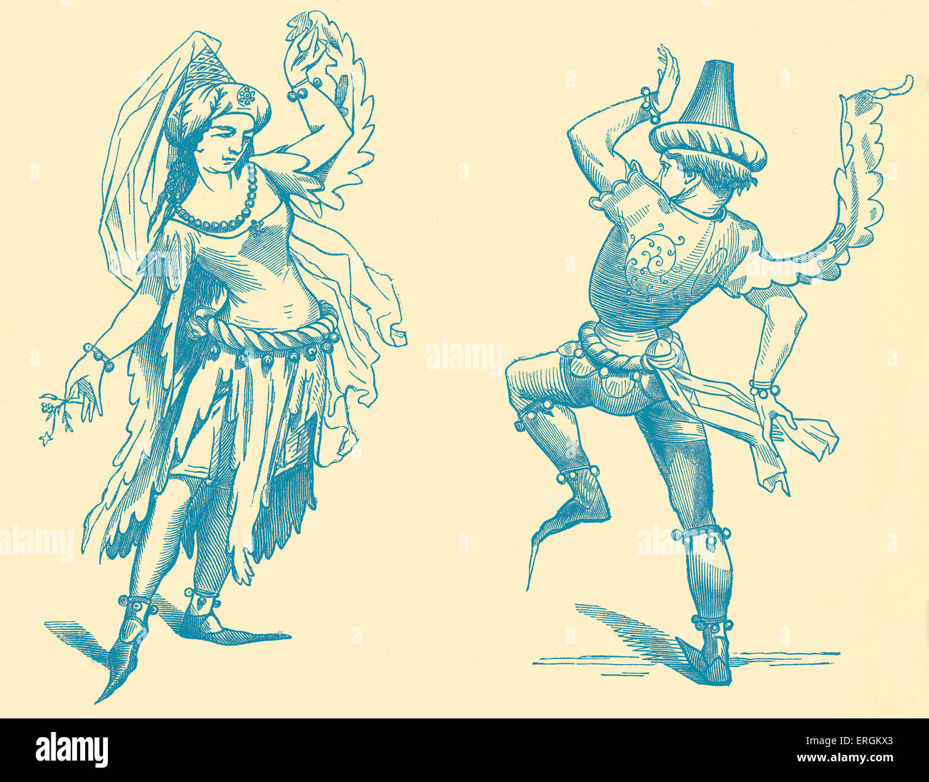 Medieval morris dancer hi-res stock photography and images - Alamy