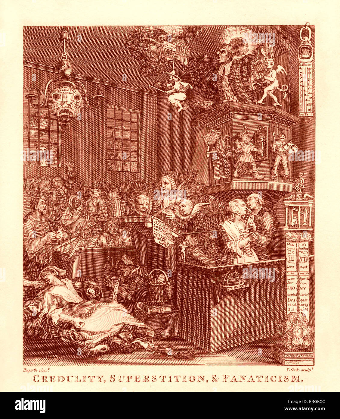 Credulity, Superstition and Fanaticism by William Hogarth, 1762 ...