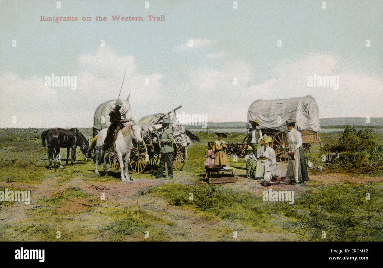 American emigrants on the oregon trail hi-res stock photography and ...