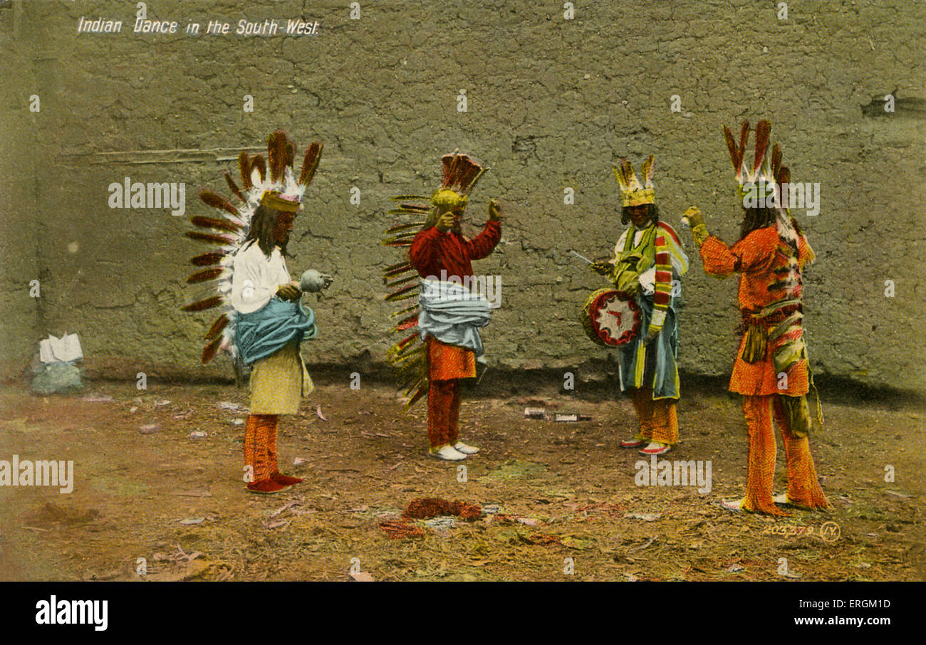 Navajo Americans in ritual dress, early twentieth century, New Mexico ...