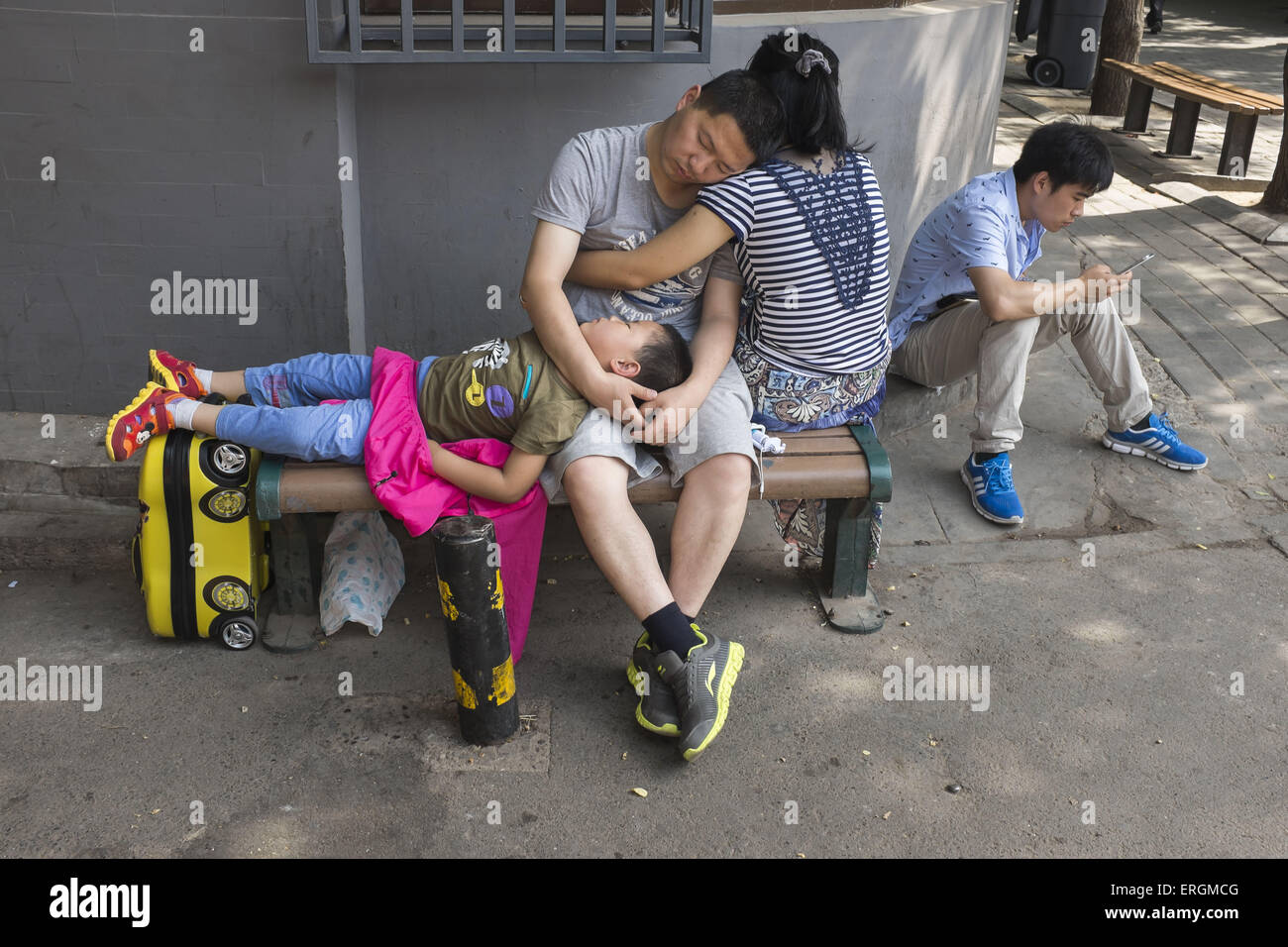 June 1, 2015 - A family was sleeping on street, Beijing, China © Jiwei ...