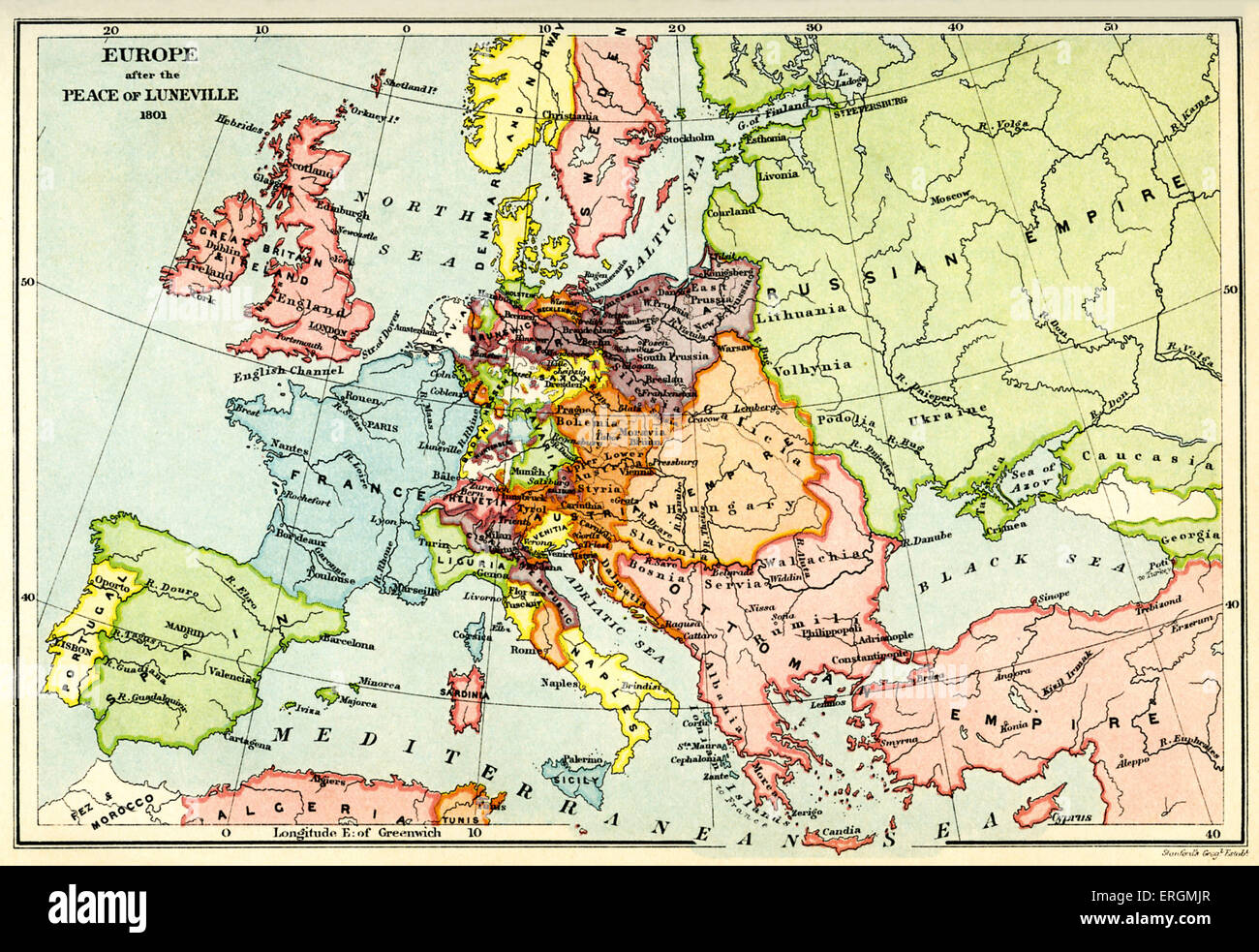 Europe after the Peace of Luneville (1801). The Peace of Luneville was ...