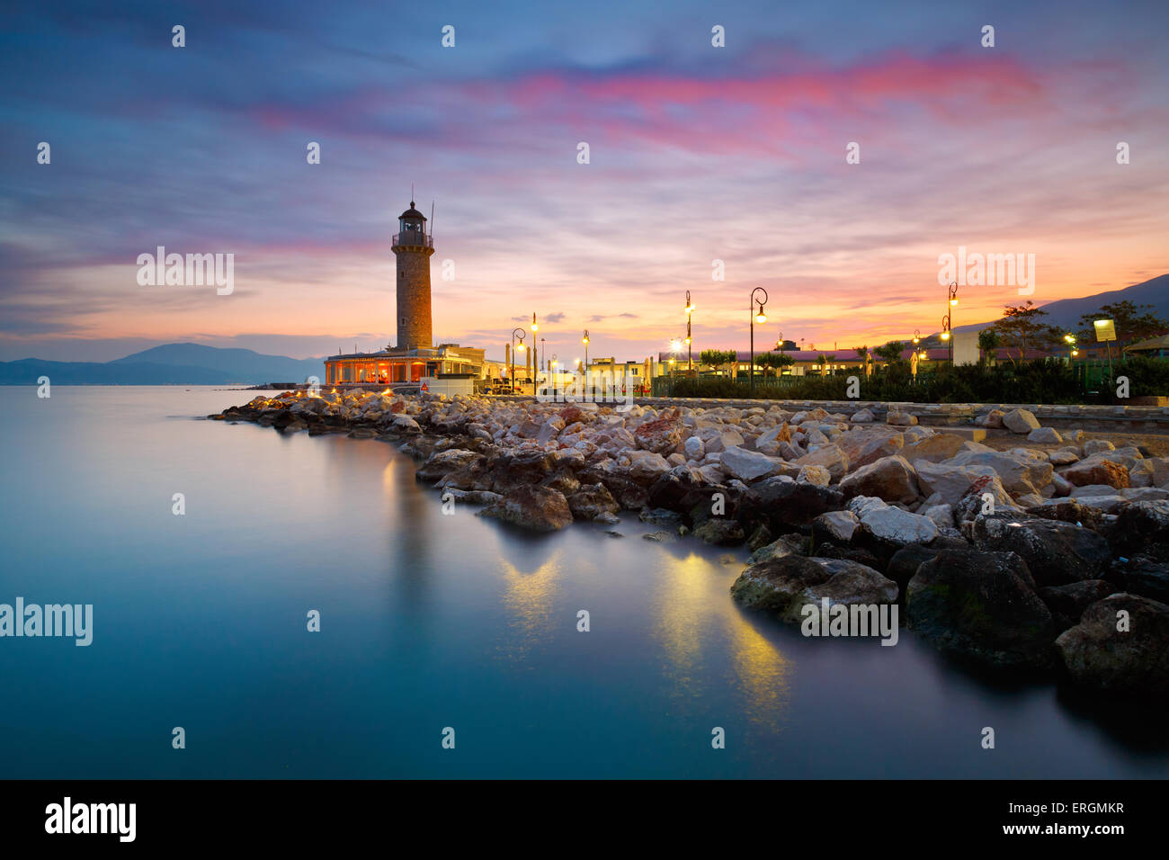 Lighthouse in Patras, Greece Stock Photo - Alamy