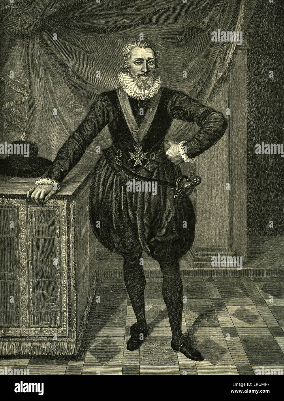 Henry IV of France (1589-1610), after a painting by Porbus the Younger ...