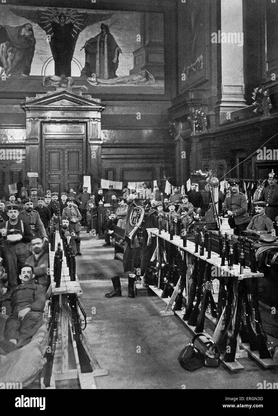 WWI - Germany occupation of Brussels, Belgium 1914, 21 August. German ...