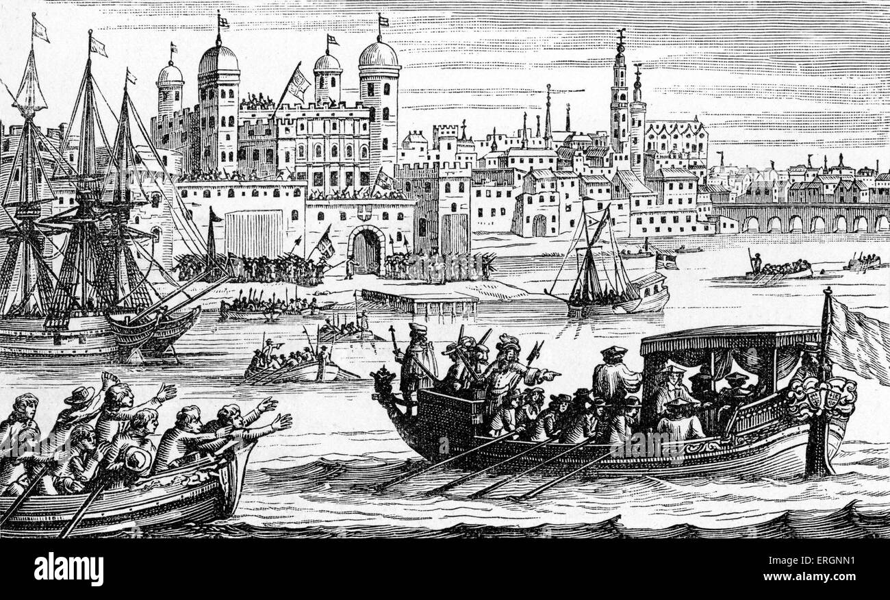 The Seven Bishops going to the Tower, 1688. (source Amsterdam 1689 ...
