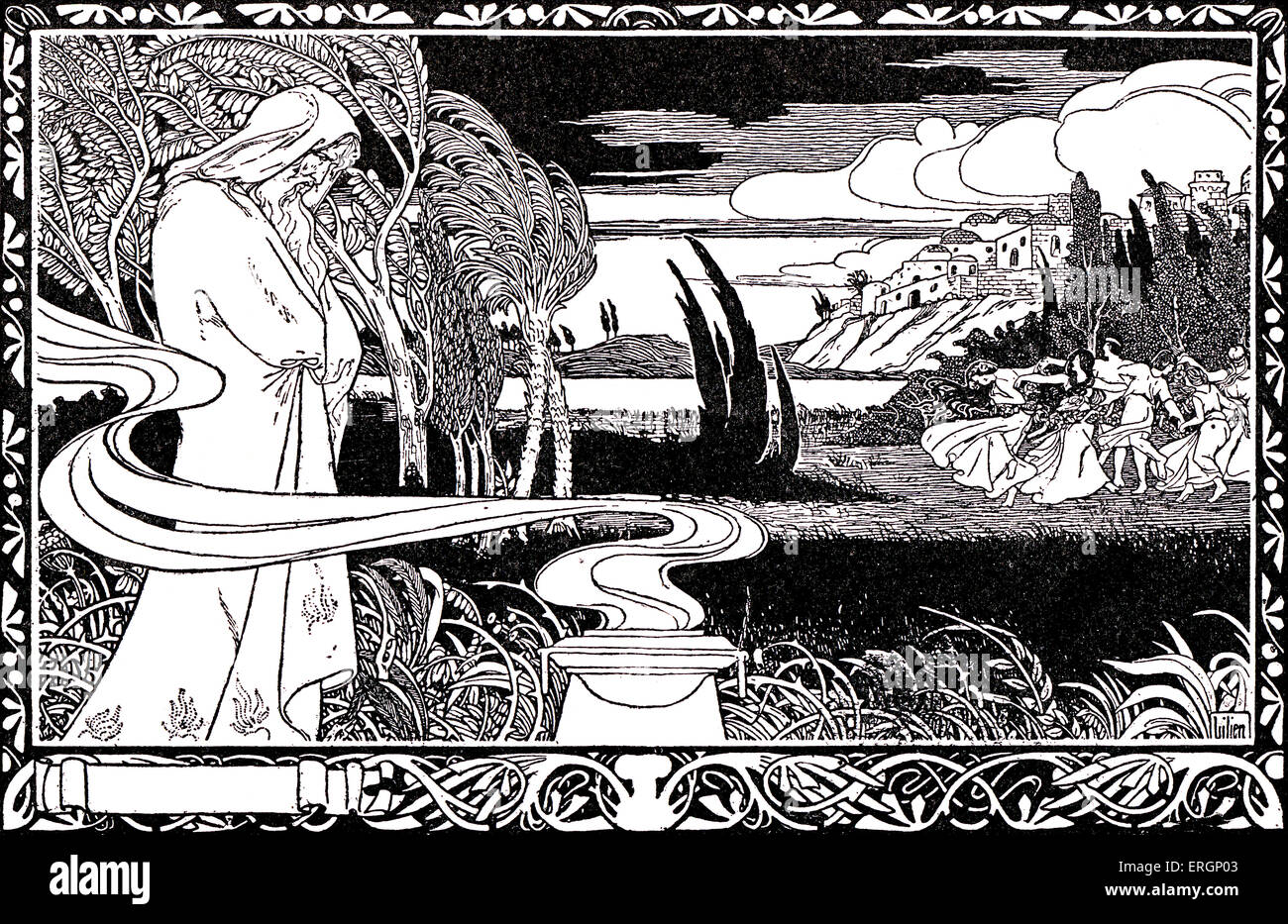 Isaiah the prophet, after the drawing by Ephraim Moses Lilien. EML ...