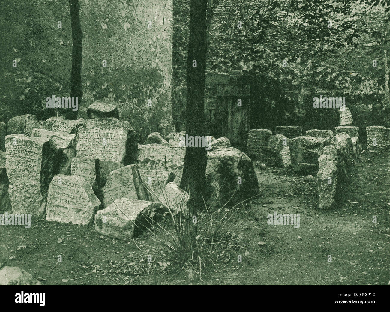 Ancient remains of a Jewish cemetery, Mayence / Mainz Germany Stock ...