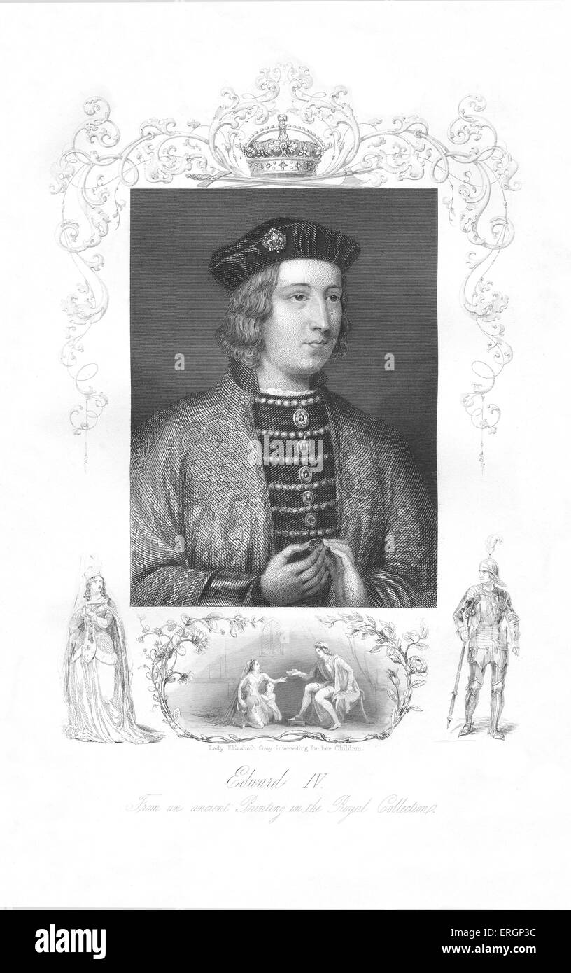 Edward IV, portrait. First Yorkist King of England from 1461 until 1470 ...