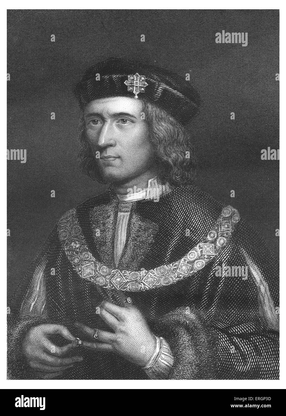 Richard III, portrait. King of England for two years, from 1483 until ...