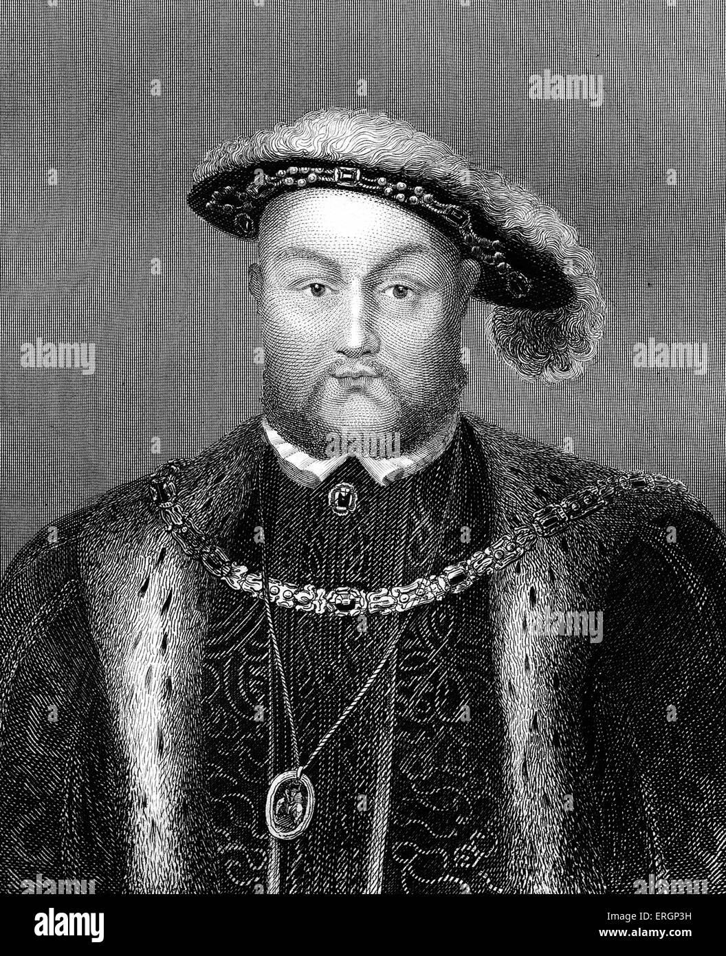 Henry viii portrait king england Black and White Stock Photos & Images ...