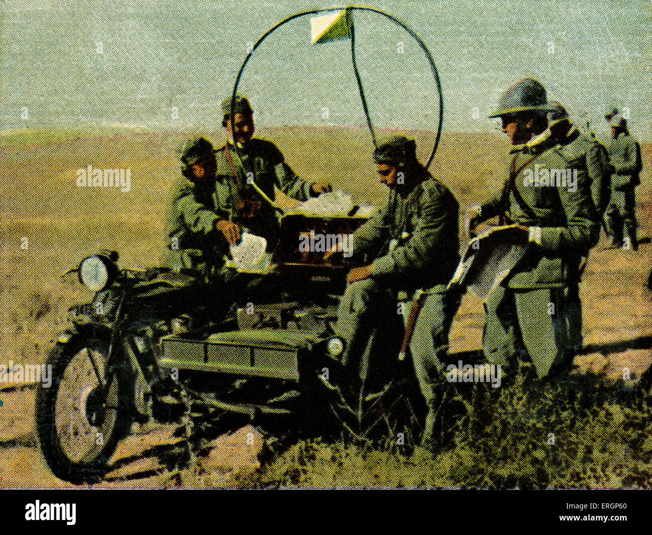 Italian military mobile telegraph station accompanied troops during ...