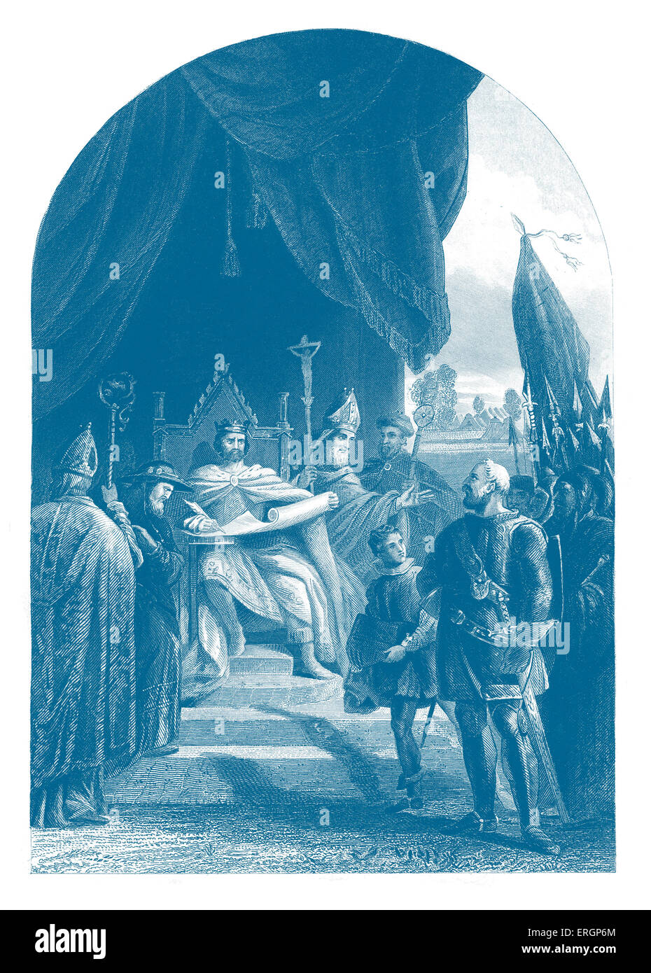 King john signing magna carta hi-res stock photography and images - Alamy