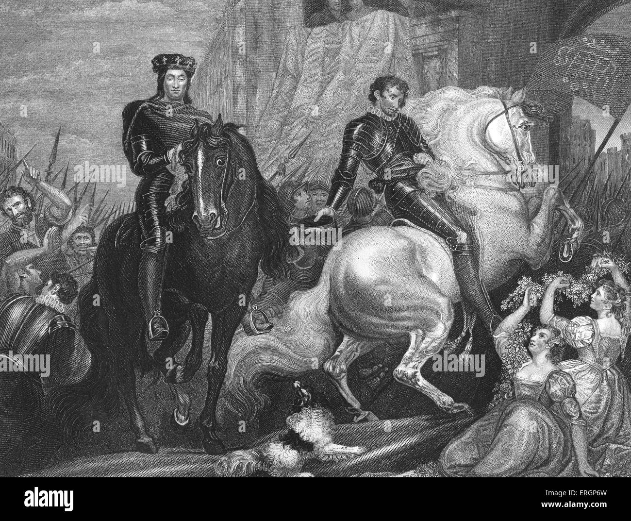 Illustration from Richard II play by William Shakespeare, based on the ...