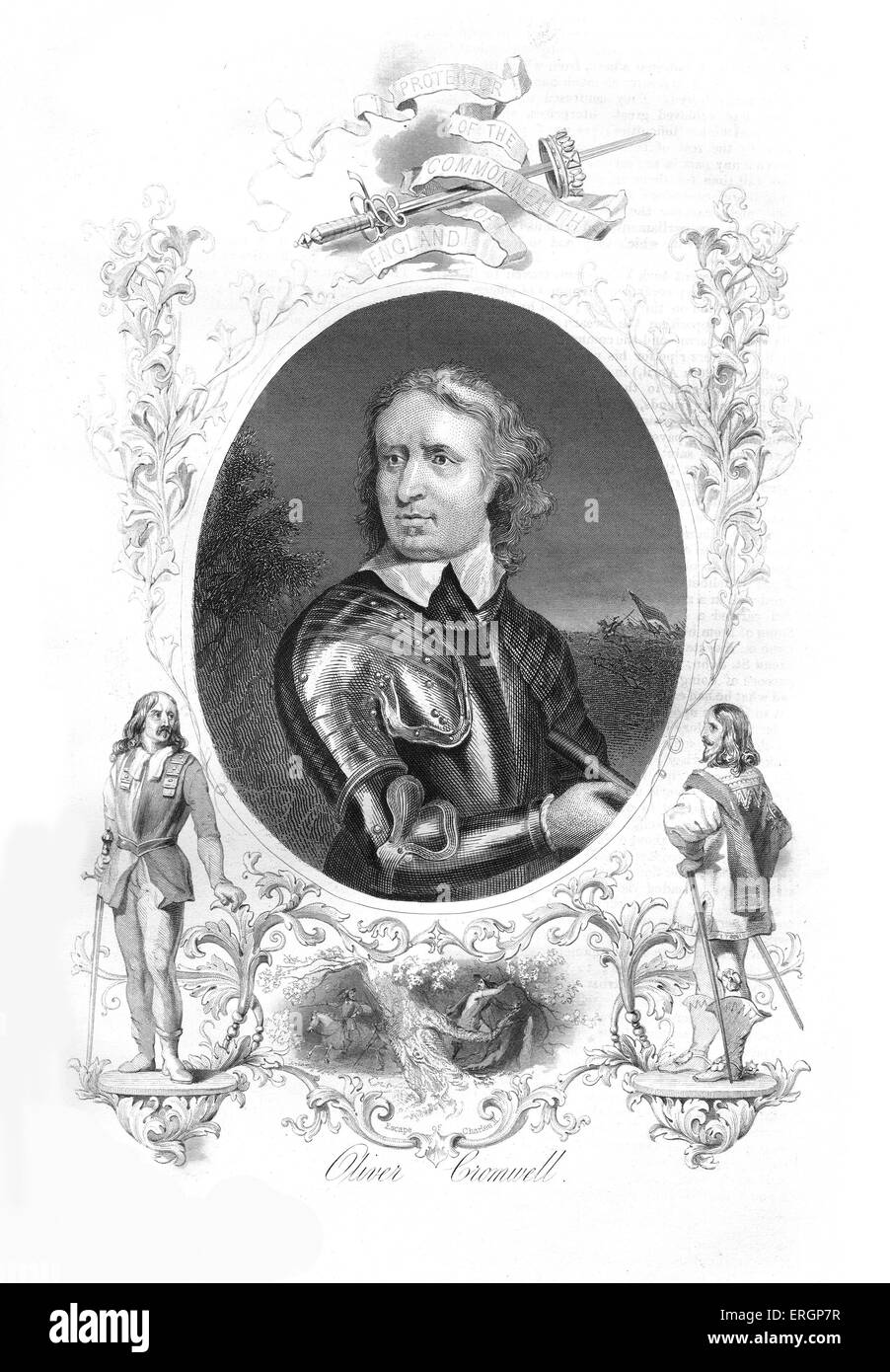Oliver Cromwell - 'Protector of the Commonwealth', portrait. English ...