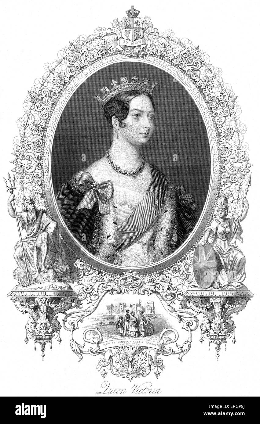 Queen Victoria, portrait. Sovereign of the United Kingdom of Great ...