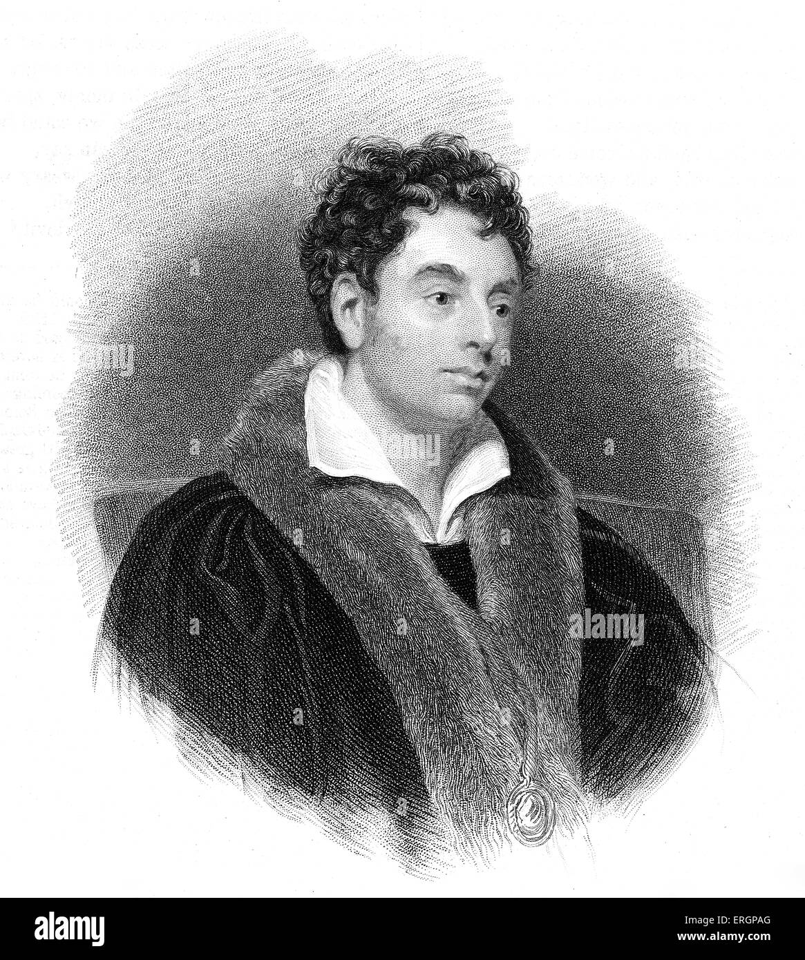 Robert Southey. English romantic poet. Engraving by Edward Francis ...