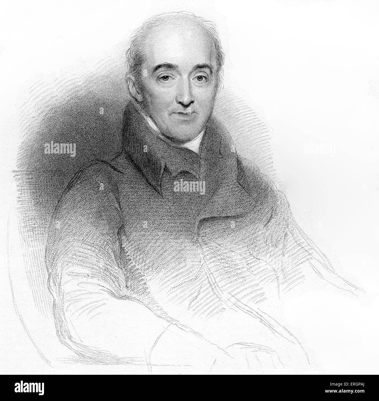 Samuel Rogers. English poet. Engraving by W. Finden after drawing by ...