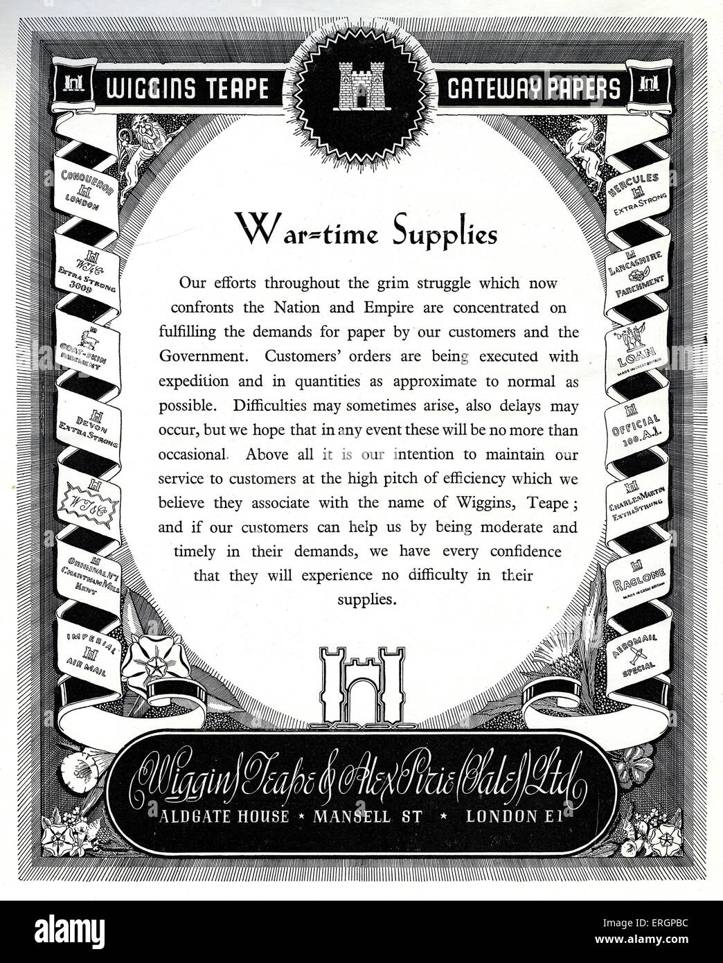 Wartime gateway hi-res stock photography and images - Alamy