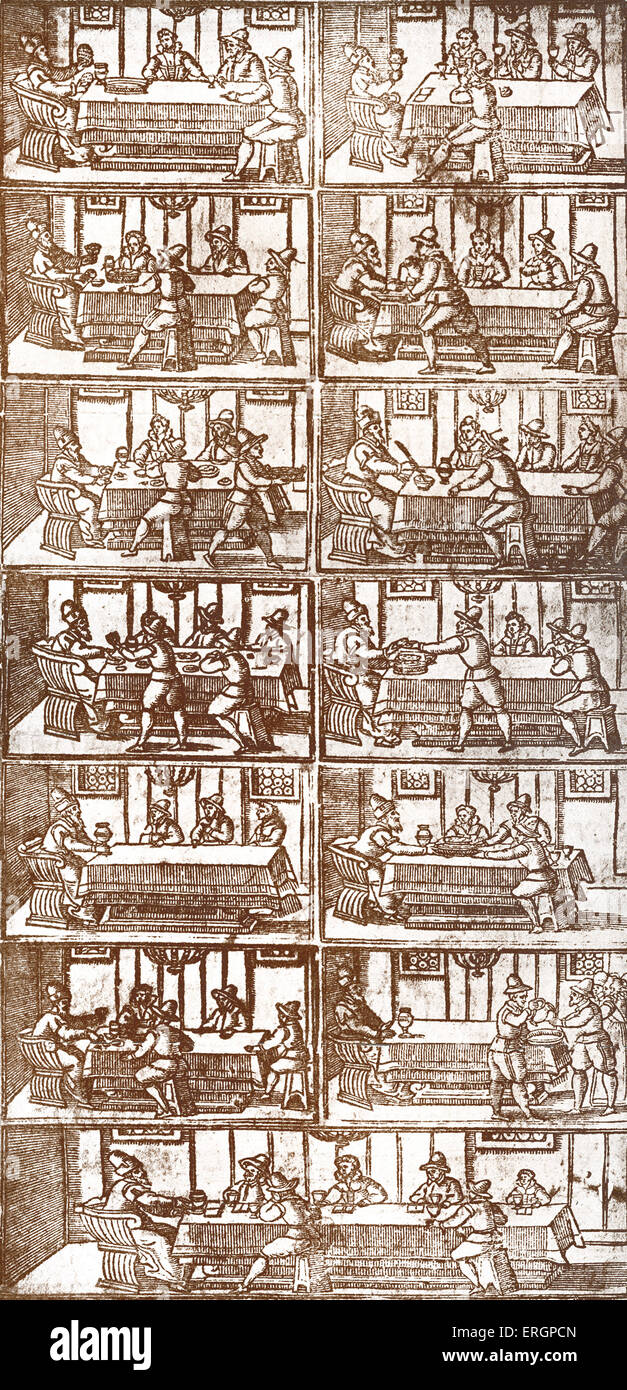 Passover. Mantua Haggadah 1550. Seder night,ceremonies, showing the ...