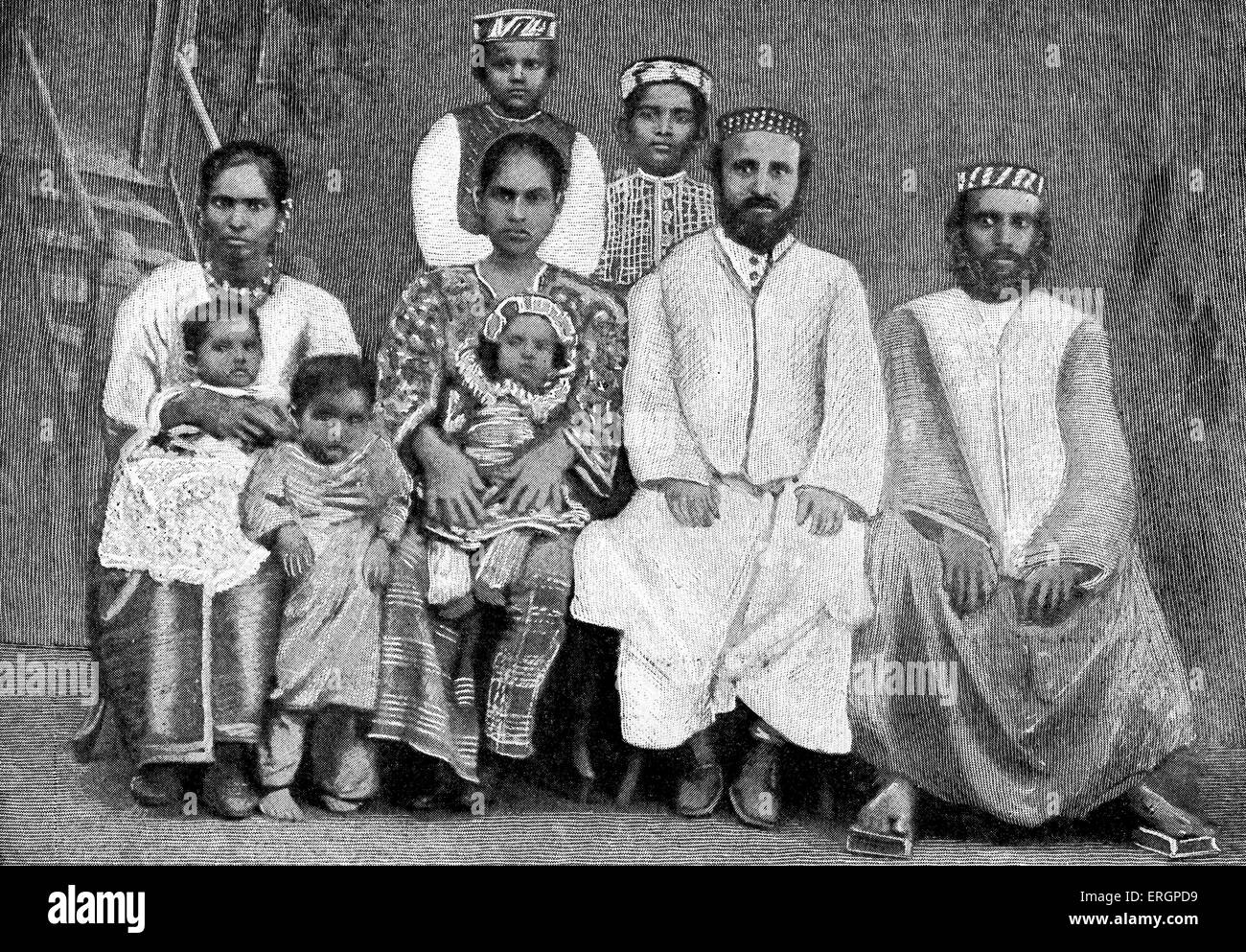 Cochin Jewish community, India. After photograph Stock Photo - Alamy