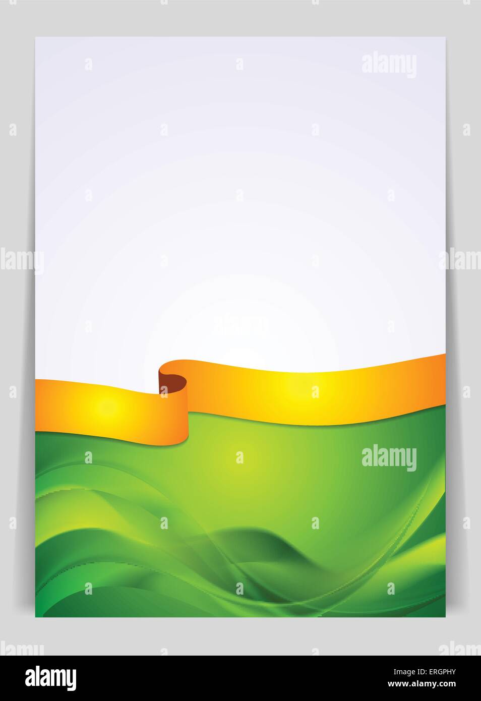 Wavy background flyer with bright ribbon. Vector design Stock Vector ...