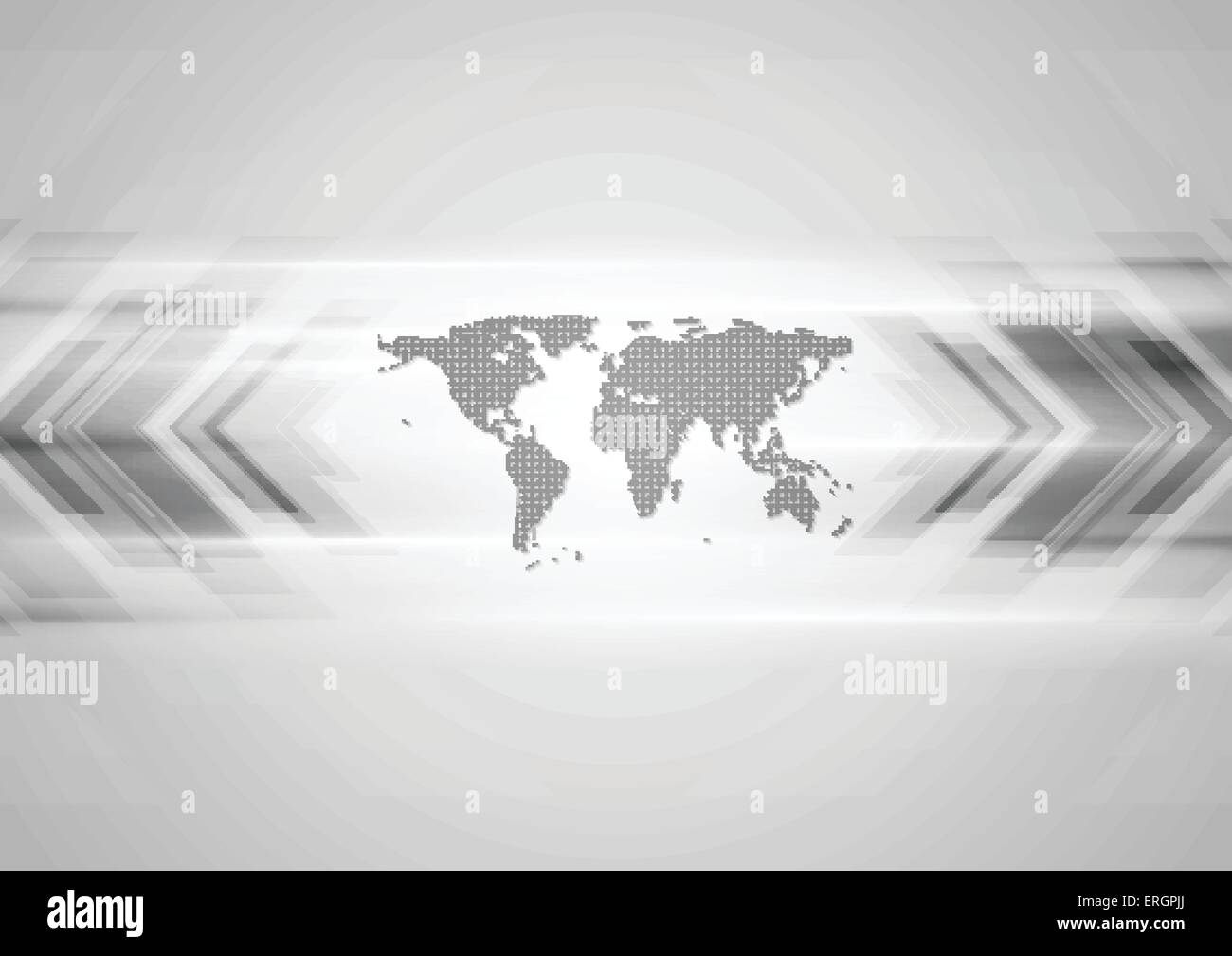 Hi-tech background with arrows and map. Vector design Stock Vector ...