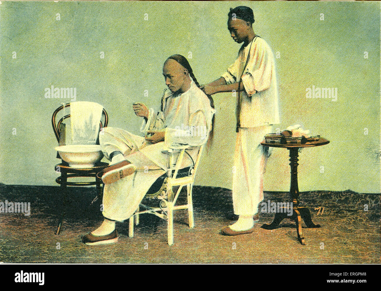 Chinese barber plaits hair hi-res stock photography and images - Alamy