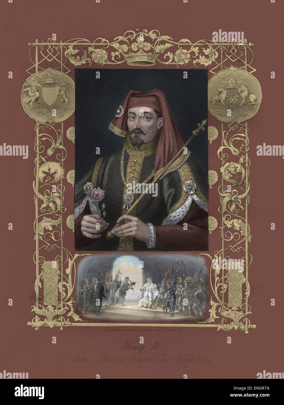 Henry IV, portrait. King of England and Lord of Ireland 1399–1413. 15 ...