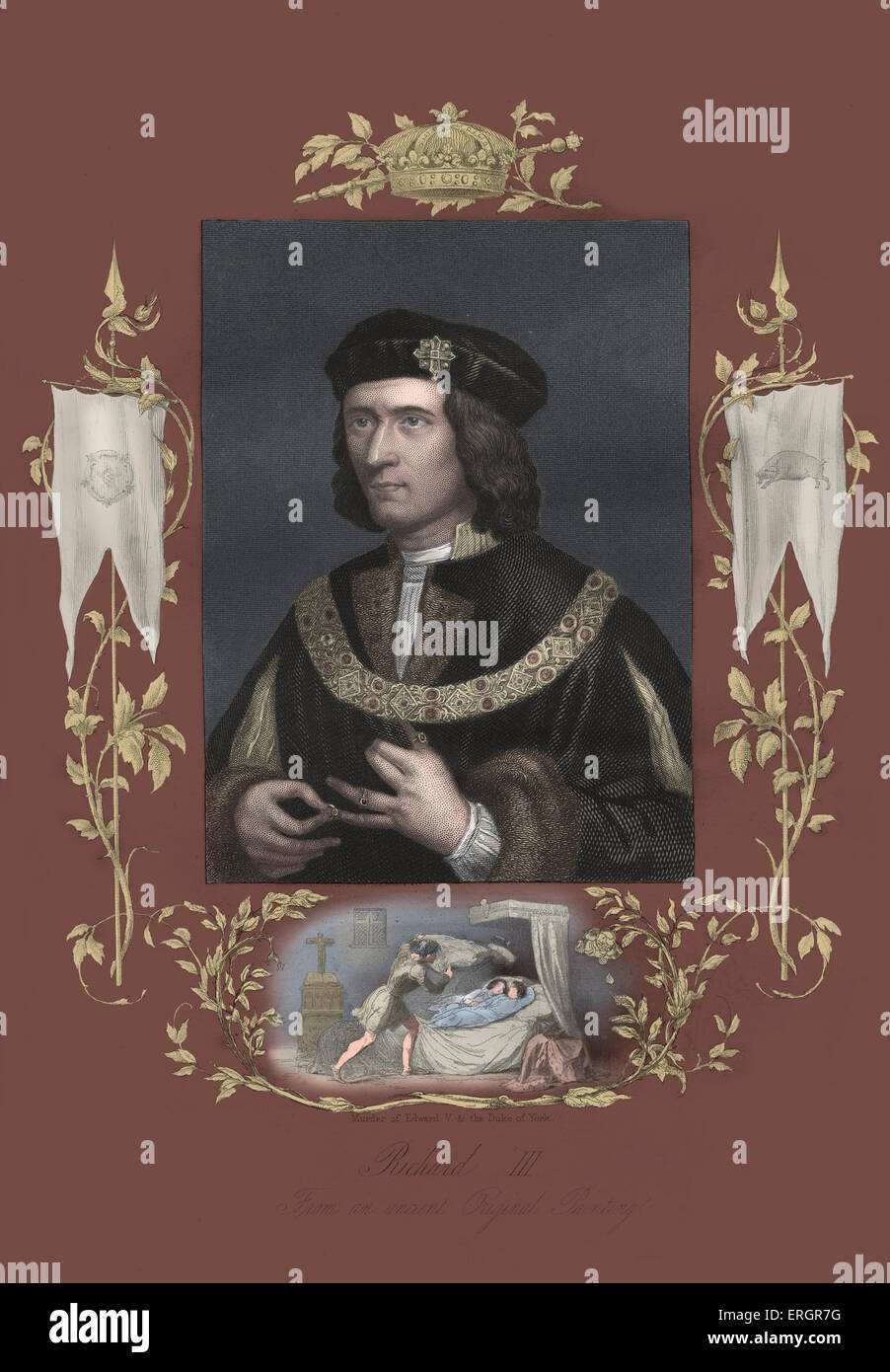 Richard III, portrait. King of England for two years, from 1483 until ...