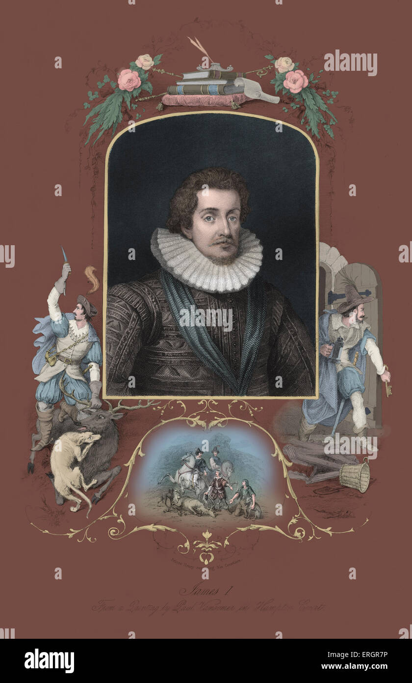 James I of England and James VI of Scotland, portrait. King of Scotland ...
