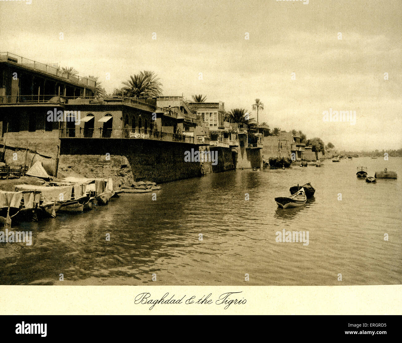 Iraq - Baghdad and the Tigris. Photo taken in 1920s after creation of ...