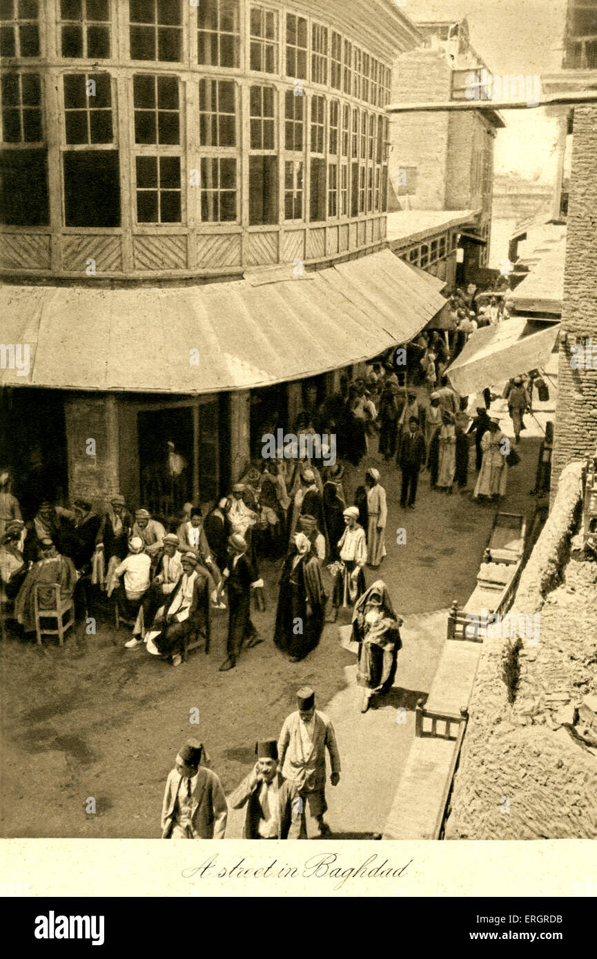 Iraq - A Street in Baghdad. Photo taken in 1920s after creation of Iraq ...