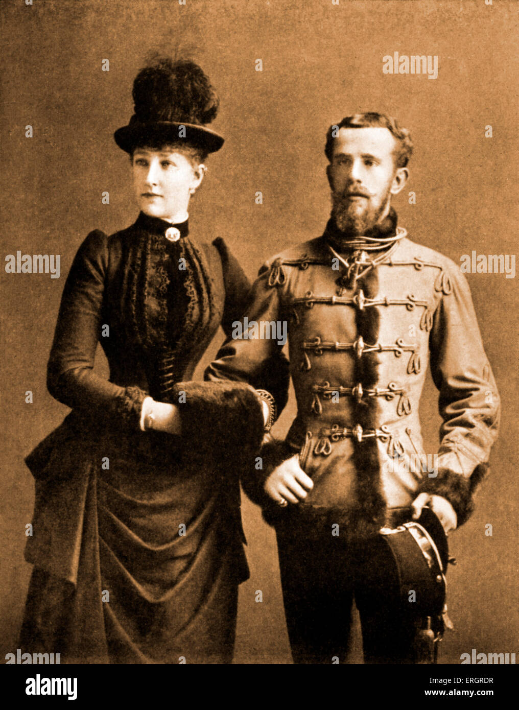 Crown Prince Rudolf of Austria with his wife Stéphanie of Belgium ...