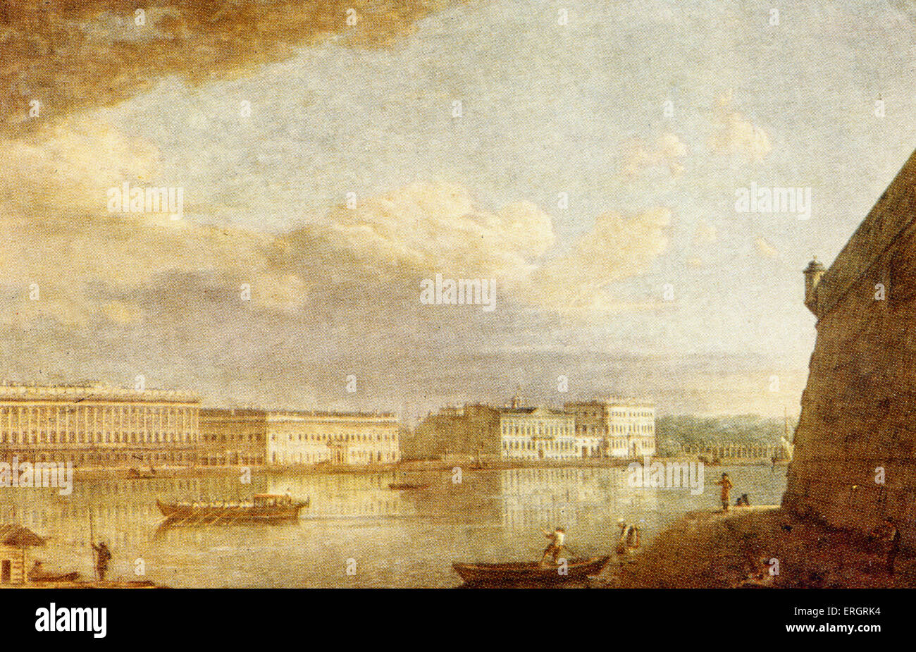 ST PETERSBURG - View of the Palace Embankment from Peter Paul Fortress ...
