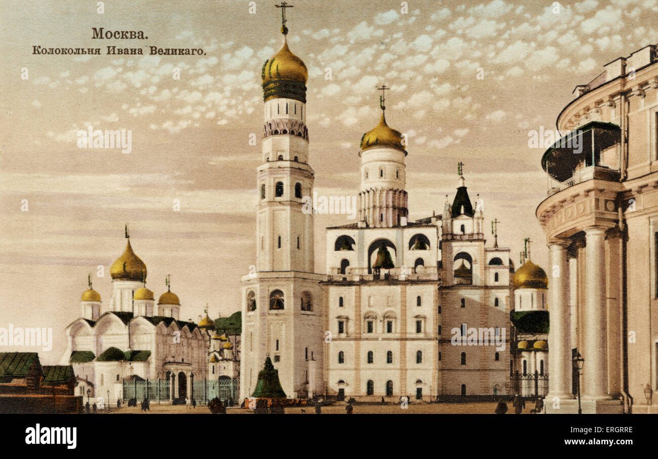 The Square of Ivan the Great (Veliky) infront of the Moscow Kremlin ...