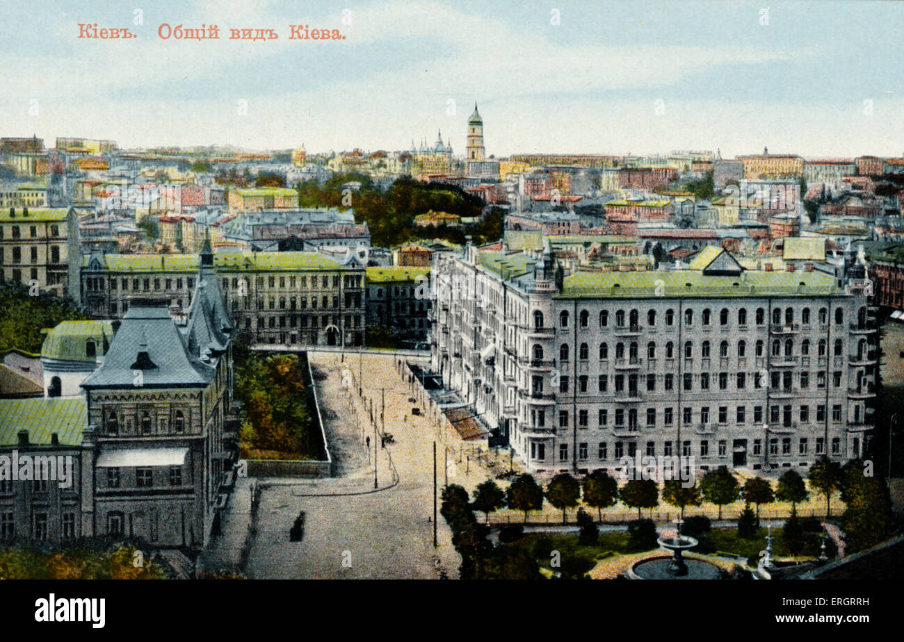 Pre-revolution Kiev Russian postcard Stock Photo - Alamy