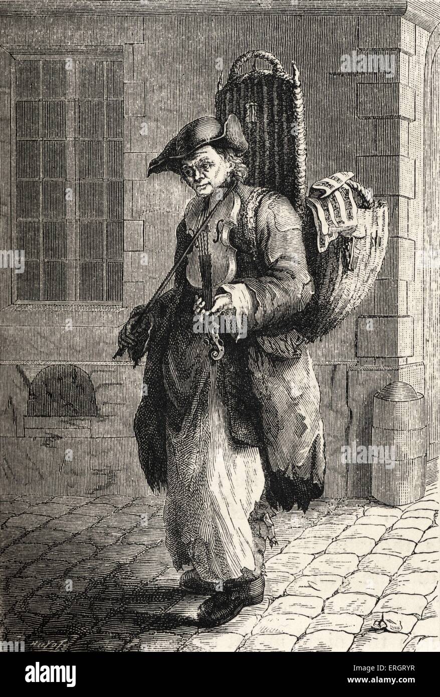 Daily life in French history: a street musician in 18th century Paris ...
