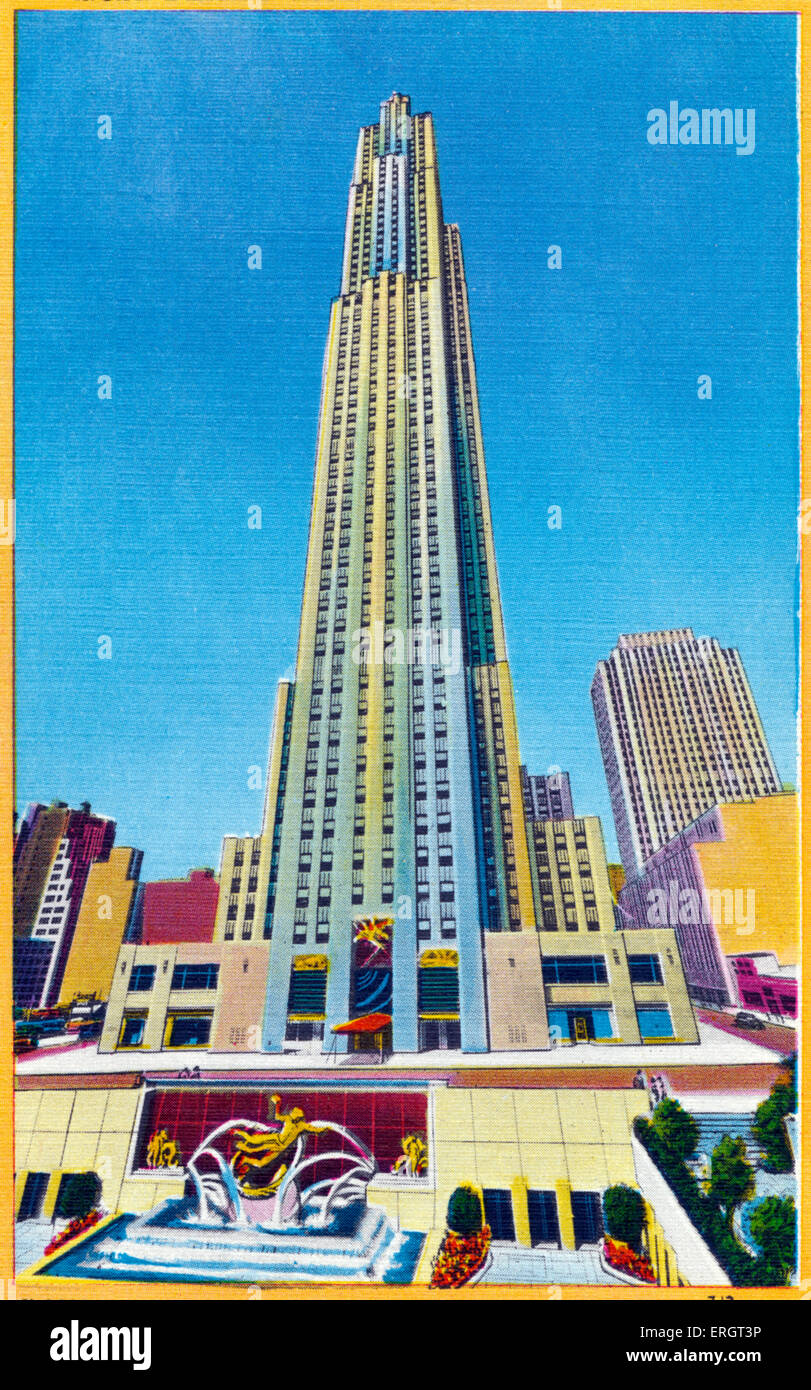 R.C.A. Building, Rockefeller Centre, New York - Early 20th century ...