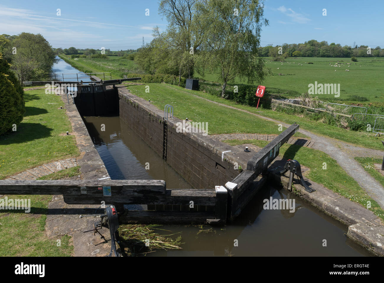 The Glasson Branch of The Lancaster Canal at Galgate Stock Photo - Alamy