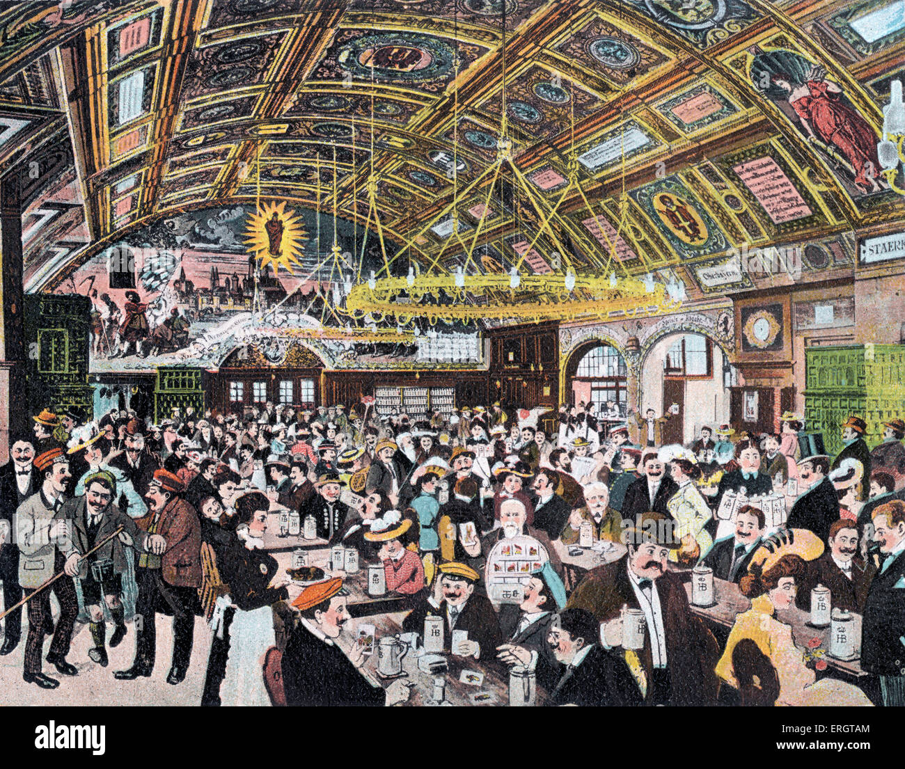 Hofbrauhause - picture of typical 'pub' / beer drinking house .in ...